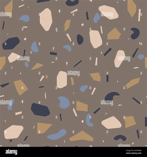 Terrazzo Seamless Pattern Flooring Mosaic Texture Vector Floor With