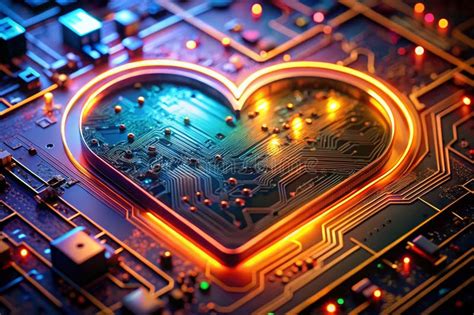 A Glowing Heart Of Circuits Long Exposure Photography Captures The