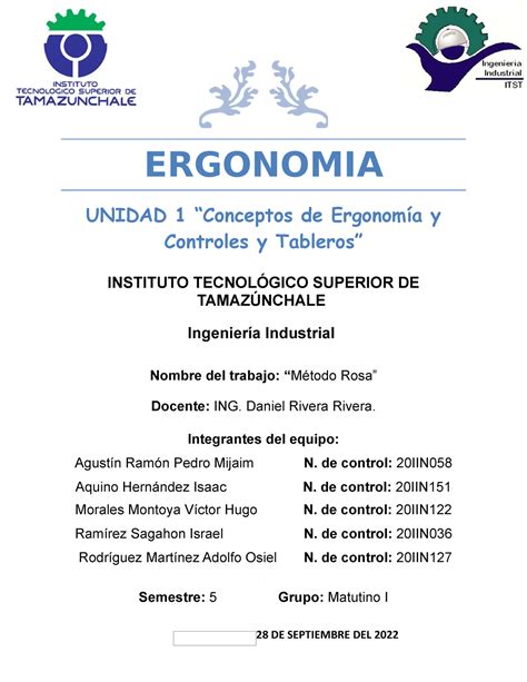 Ergonomia ROSA Apuntes ERGONOMIA UNIDAD 1 Conceptos de Ergonomía y