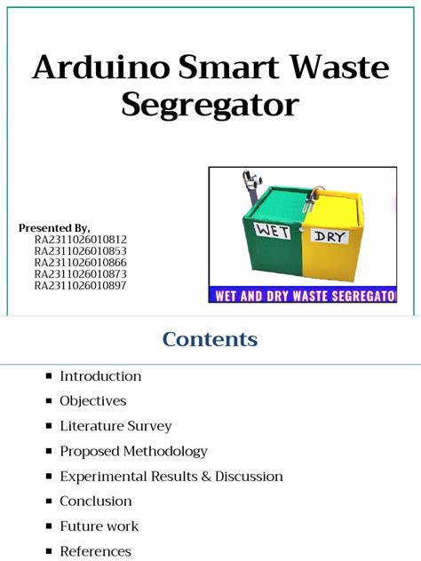 Arduino Smart Waste Segregator 1 Pdf Waste Management Internet