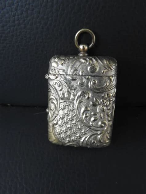 ANCIEN PYROGENE XIX Boite A Allumettes Grattoir En Metal Argente EUR PicClick FR