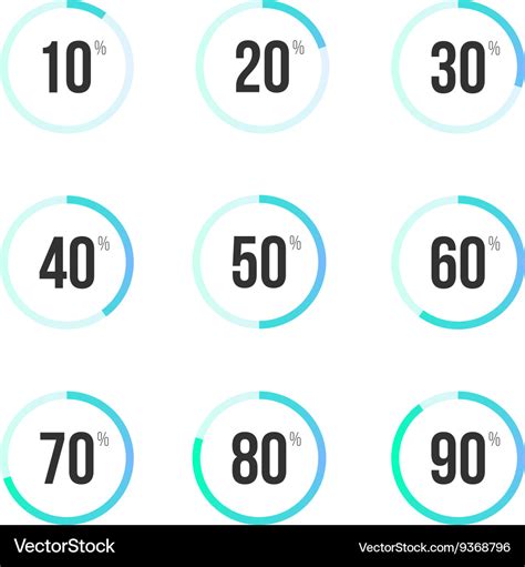 Progress Bars Set Royalty Free Vector Image Vectorstock