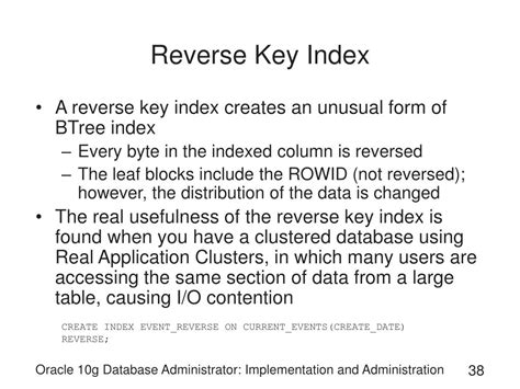 Ppt Oracle 10g Database Administrator Implementation And Administration Powerpoint