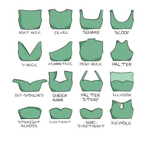 Un Conjunto De Tops De Mujer Dibujados A Mano De Varios Tipos De