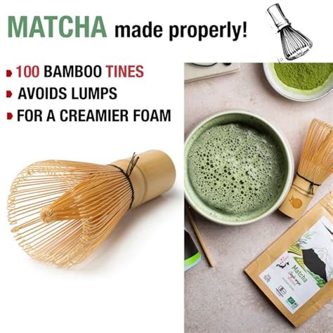 Origeens Bamboo Matcha Whisk With Prongs Traditional Chasen Bamboo Whisk Set For