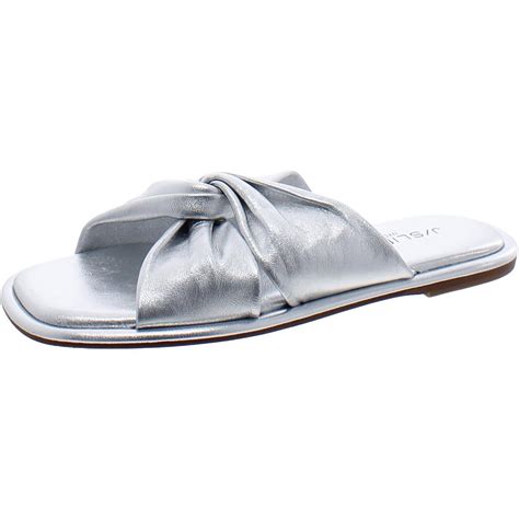 J Slides Womens Leather Slip On Slide Sandals Product