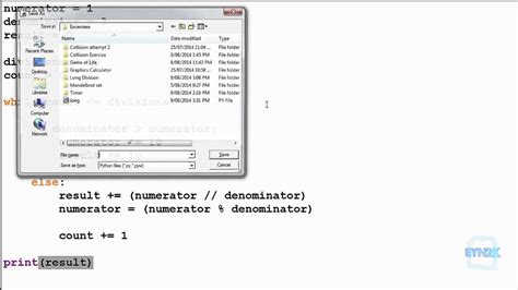Python Exercise Long Division YouTube