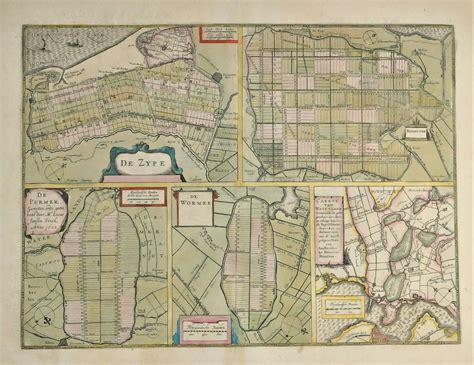 Plan Ancien De Zype Beemster De Purmer De Wormer Waterland Cartes Livres
