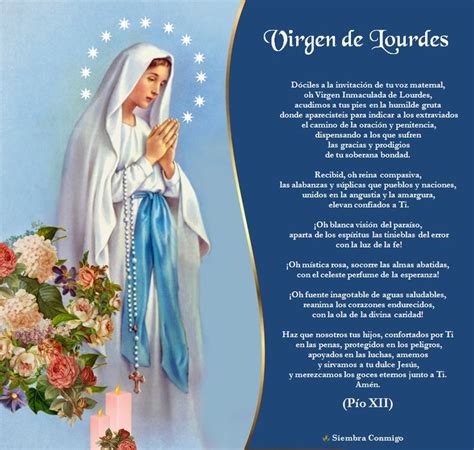 Virgen de Lourdes Oraciones Virgen de lourdes oracion Imágenes