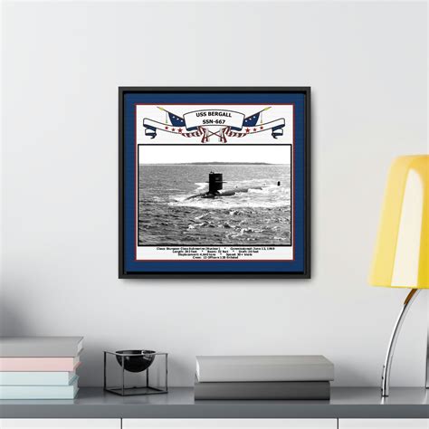 Uss Bergall Ssn 667 Navy Floating Frame Photo Navy Emporium