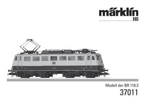 Pdf Modell Der Br 1103 37011 Märklin · Dit Is één Van De Vier E