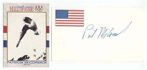 Os 1952 56 Simhopp Pat Mccormick Äkta Autog Köp På Tradera