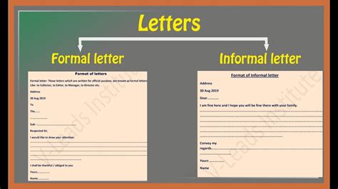 Informal Letters In English