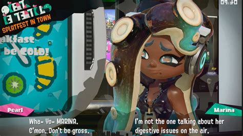 Splatoon 2 Marina Roasts Pearls Digestive Issues Youtube