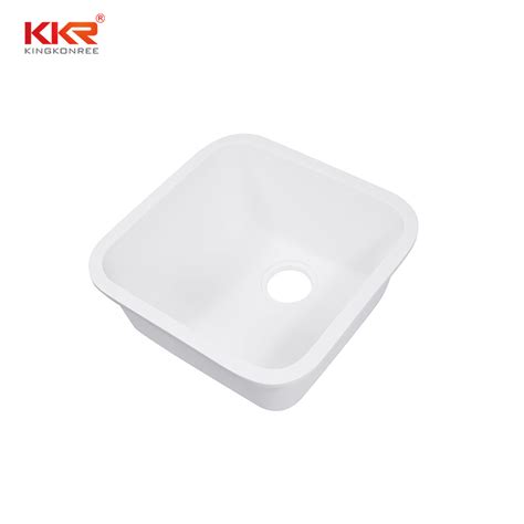 Various Sizes Undermounted Double Bowl Rectangular Solid Surface