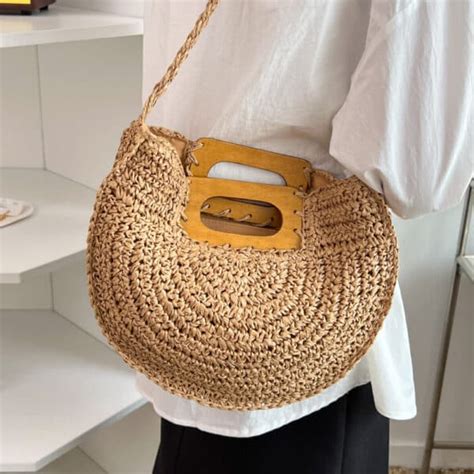 Sac à Main Rotin à Poignée En Bois Pour Femmes • Le Palais Du Rotin