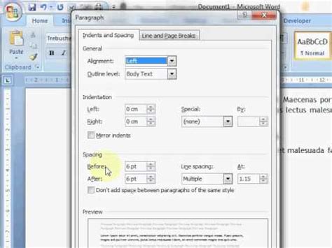 Tip Of The Day Change The Gap Between Word Paragraphs Precisely Youtube