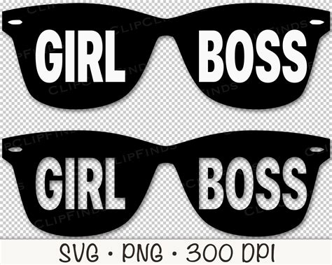Girl Boss Svg Wayfarer Sunglasses Svg Vector Cut File Small Etsy