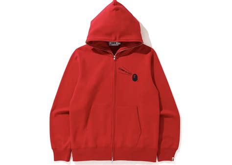 Bape X Cdg Osaka Full Zip Hoodie Red Mens Fw20 Us