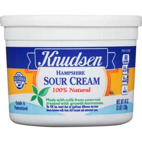 Knudsen Hampshire Sour Cream 3 Lb Tub 65519 4 89