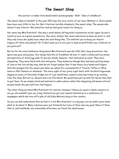 Year 8 Comprehension Pdf