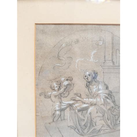 18th Century Or Earlier Old Master Pencil Drawing Study Dialectica