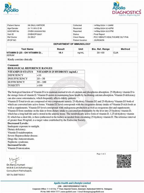 Vitamin D Test Pdf Vitamin D Vitamin