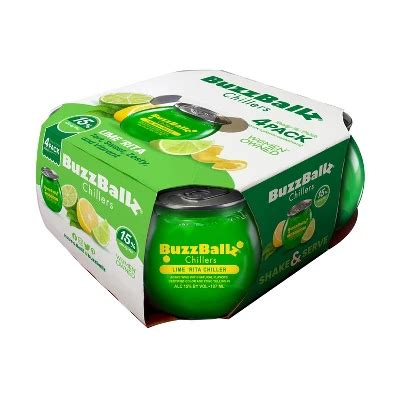 Buzzballz Lime Rita Chillers 4pk 187ml Plastic Bottle Target