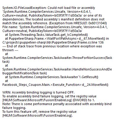 Error In Waiting In Other Clients PC Issue Hardkoded Puppeteer Sharp GitHub