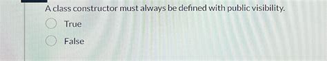 Solved A Class Constructor Must Always Be Defined With