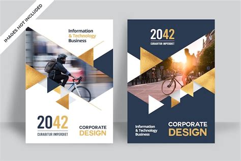 도시 배경 비즈니스 책 표지 디자인 벡터 템플릿 프리미엄 벡터
