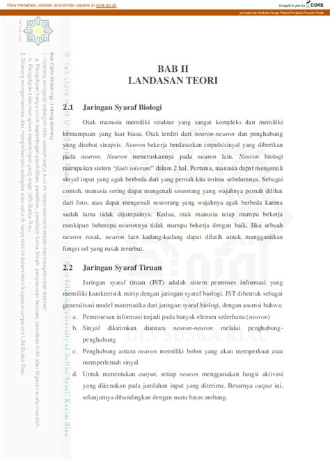 Pdf Penerapan Fungsi Aktivasi Sigmoid Bipolar Dan Linear Pada Metode Backpropagation Untuk