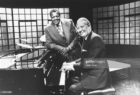 Former British Prime Minister Edward Heath With Jazz Musician Oscar