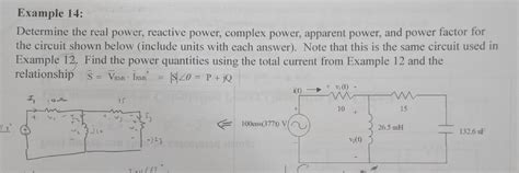 Solved Example Determine The Real Power Reactive Power Chegg