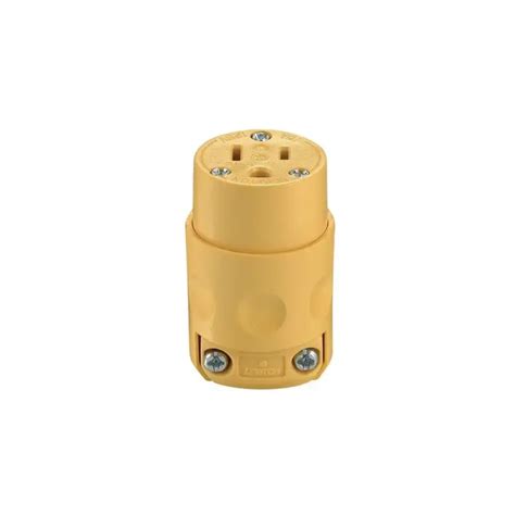 Tomacorriente aéreo plano x A T V NEMA R PVC amarillo Venta de Materiales y