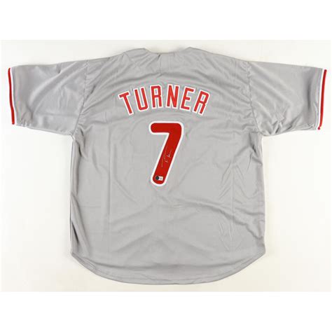 Trea Turner Signed Jersey Beckett Pristine Auction