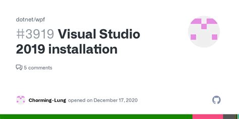 Visual Studio Installation Issue Dotnet Wpf GitHub