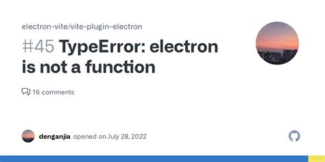 Typeerror Electron Is Not A Function Issue Electron Vite Vite