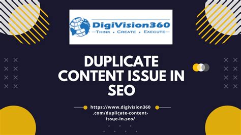 Ppt How To Avoid Duplicate Content Issue In Seo Digivison
