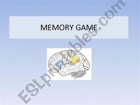 ESL English PowerPoints Memory Game