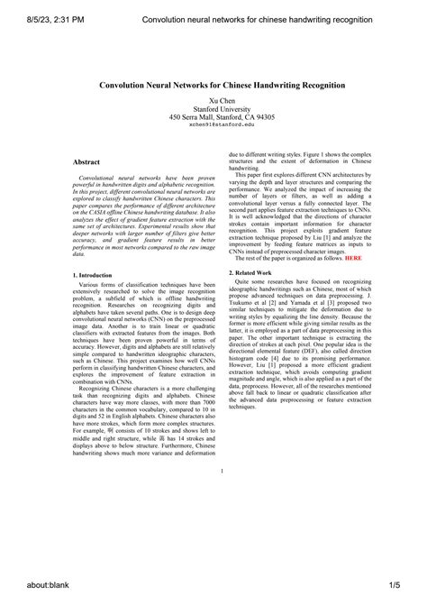 Solution Convolution Neural Networks For Chinese Handwriting