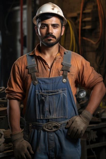 Premium Ai Image Mexican Worker Man With Dirty Top