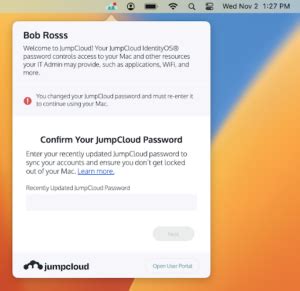 Manage MacOS Passwords JumpCloud