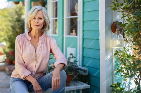 Premium Ai Image Ai Generated Image Of Mature Senior Female In Front