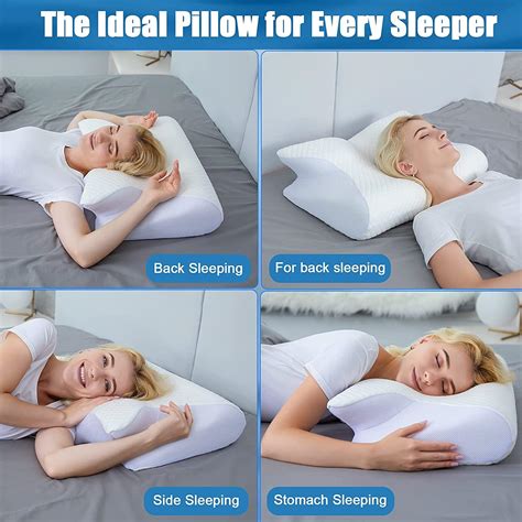Homca Memory Foam Cervical Pillow 2 In 1 Ergonomic Contour Orthopedic