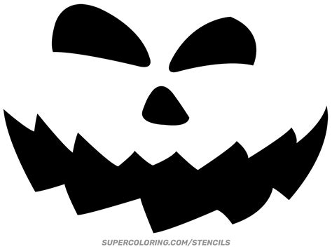 Easy Pumpkin Face Stencil Free Printable Papercraft Templates