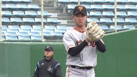 【巨人】4年目・井上温大「ストレートのばらつきを修正できなかった」 今季初実戦は2回1安打1失点（2023年2月12日掲載）｜日テレnews Nnn