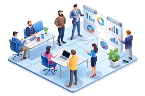 3d Ai Enhanced Customer Journey Mapping Concept Team Collaborating And