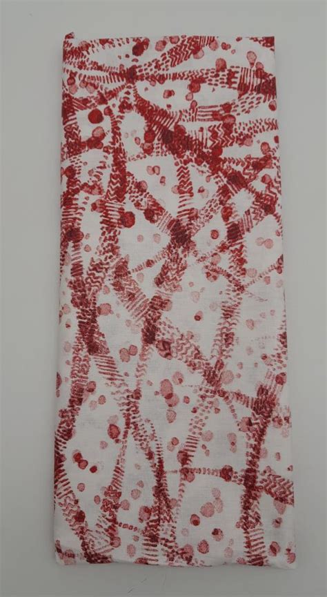 Angel Çanta Aksesuar 120x50 Cm Bordo Şerit Desen Pamuklu Astarlık Kumaş