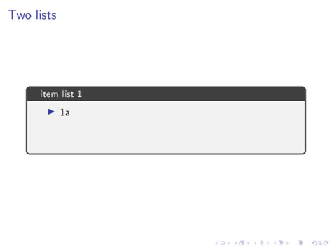 beamer uncover of two itemized list at a same frame tex latex